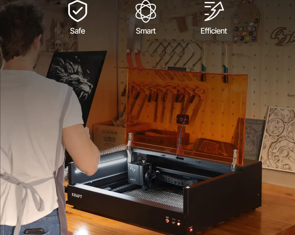 AtomStack Kraft Laser Cutter - 40W Diode - RobotShop