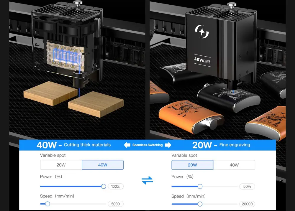 AtomStack Kraft Laser Cutter - 40W Diode - RobotShop