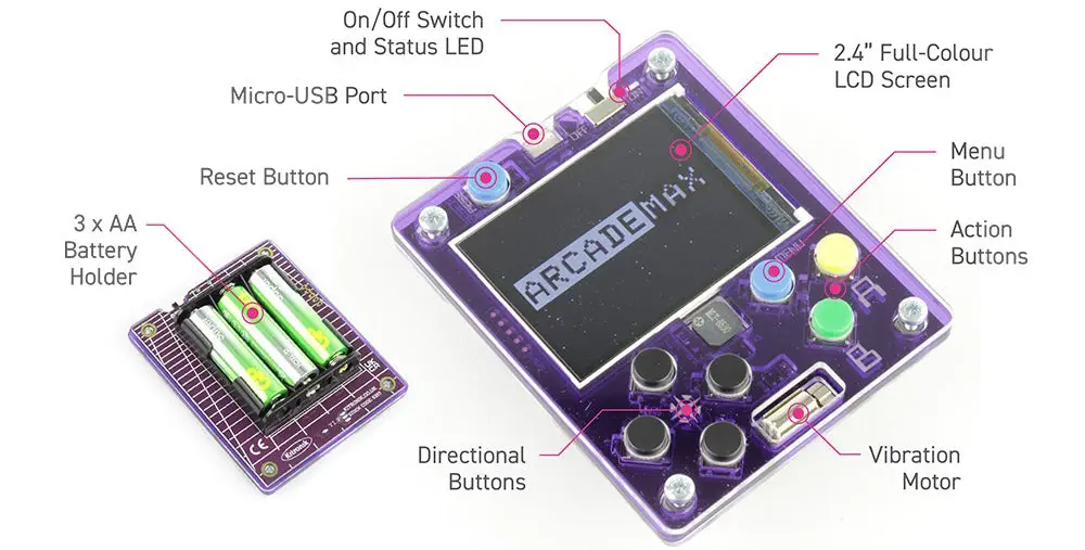 Kitronik Arcade Max For Makecode Arcade Robotshop