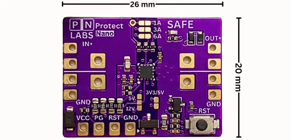 PN Labs Protect Nano Voltage/Current Protection Module for 3.3, 5, 12 V ...
