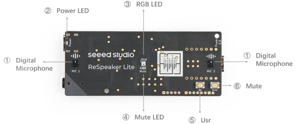 reSpeaker Lite - USB 2-Mic Array w/ Onboard AI Audio Processing ...