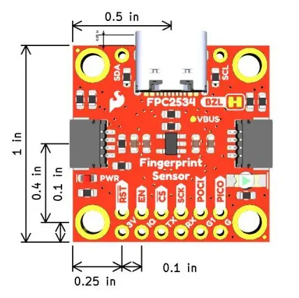 SparkFun Fingerprint Sensor - FPC2534 (Qwiic) - RobotShop